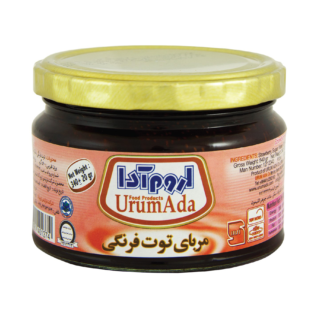 مربا توت فرنگی - صنایع غذایی اروم آدا